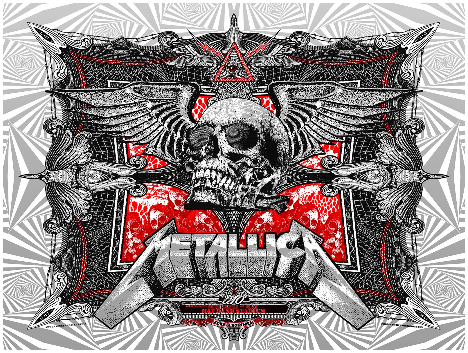 Metallica's Hard Wired to Self-Destruct tour Baltimore VIP print by ...